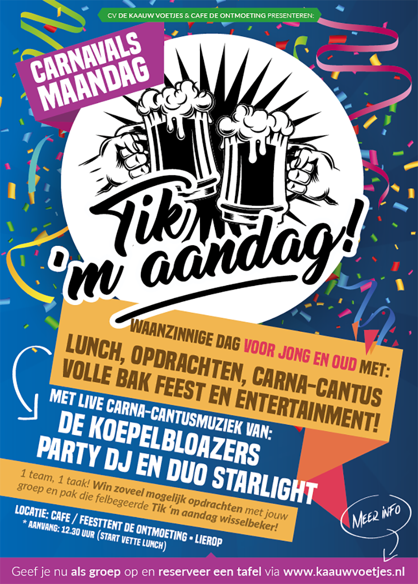 Geef je op of kom kijken bij de “Tik ‘m aandag!” op carnavals (m)aandag ...