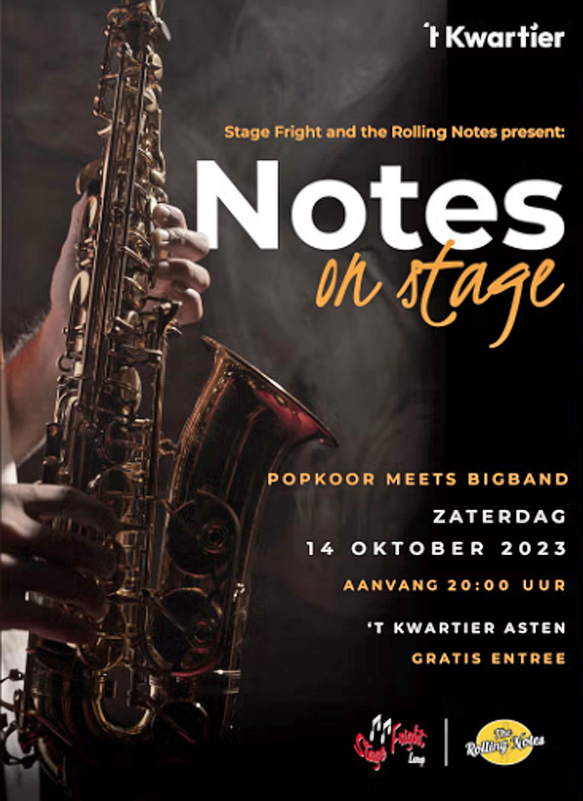 “Notes on Stage”… The Rolling Notes en Stage Fright treden gezamenlijk ...